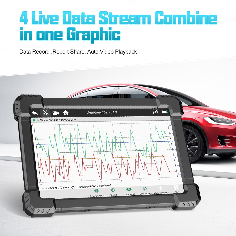 ANCEL X7 Automotive Professional Full System OBD2 Scanner ECU Coding Bi ...