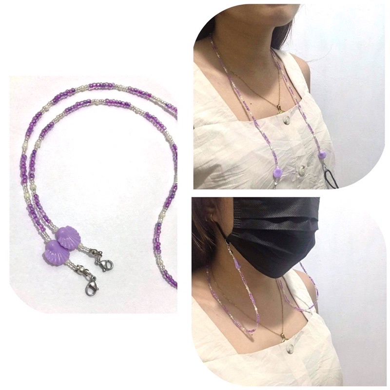 Beaded Mask Holder (Purple) | Shopee Philippines