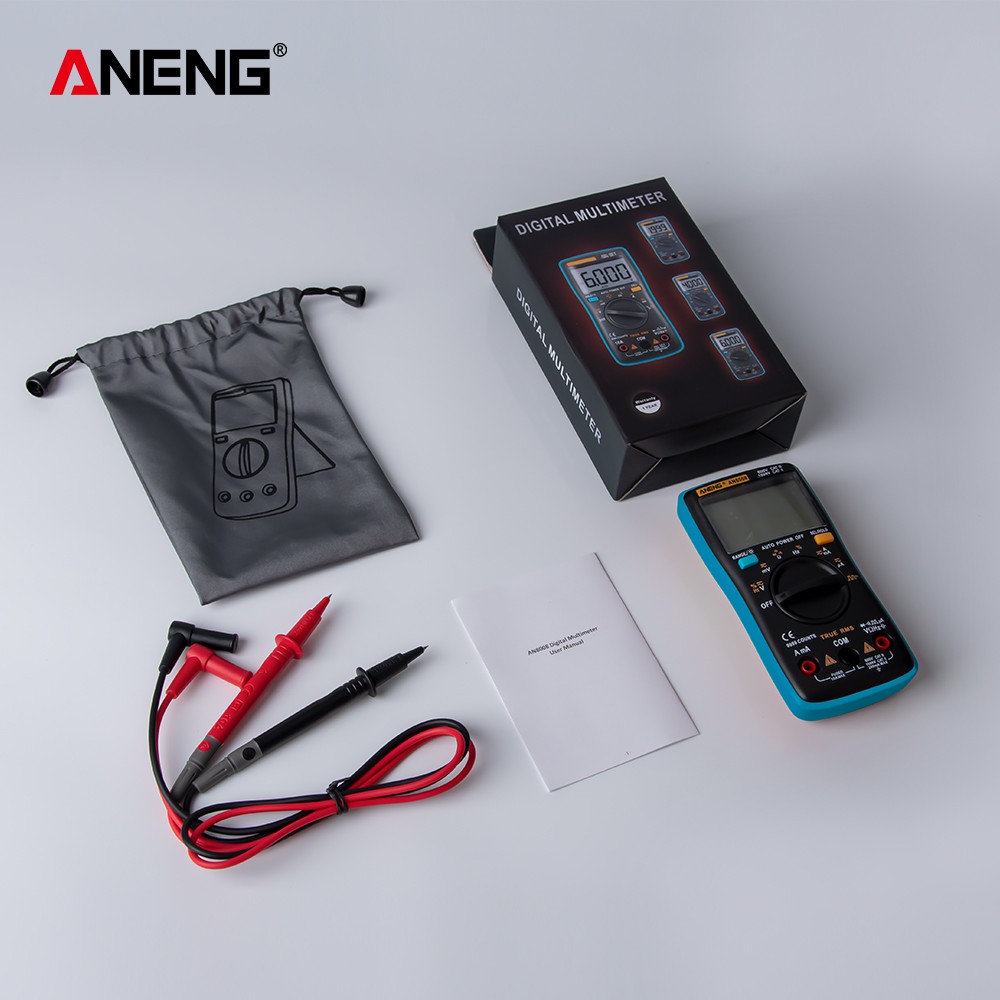 Aneng An8008 Digital Multimeter 9999 Counts True-Rms Square Wave ...