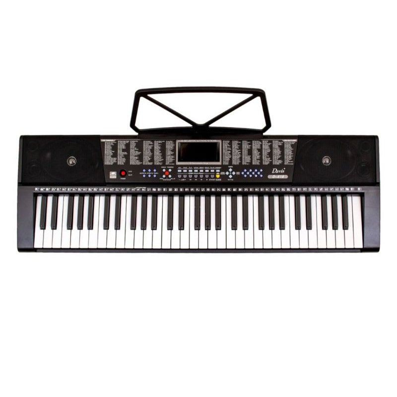 DAVIS D618 61keys piano keyboard with light with stand | Shopee Philippines