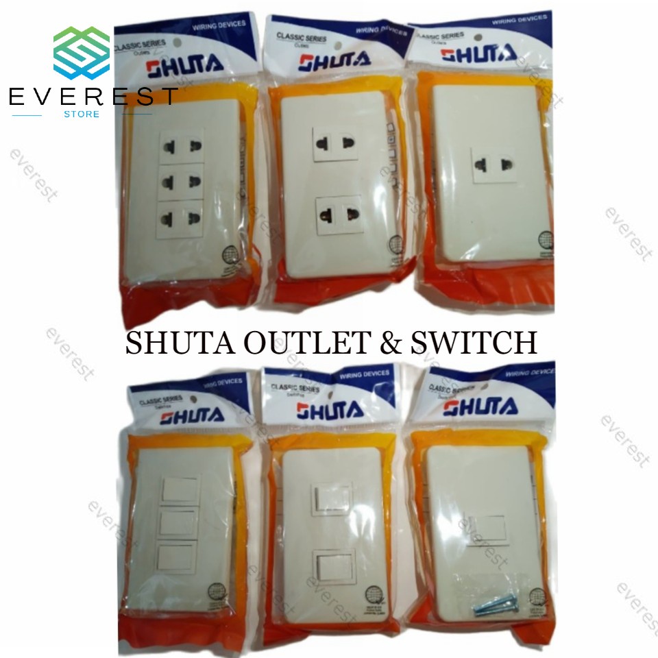 SHUTA OUTLET / SWITCH SET (1 GANG / 2GANG / 3 GANG) CLASSIC SERIES ...