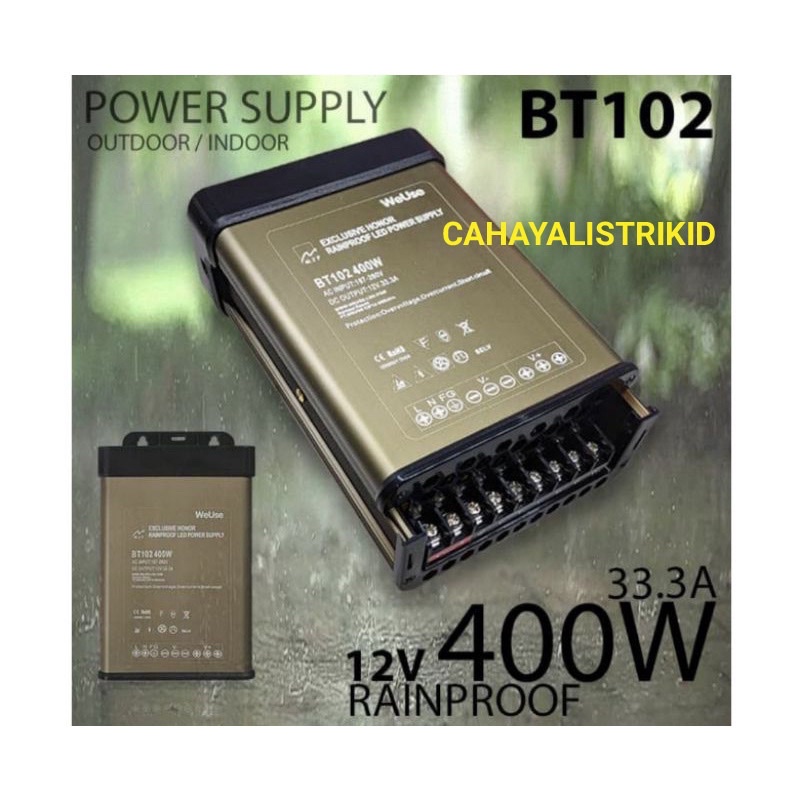 POWER SUPPLY LED CCTV 12V/33.3A WATERPROOF || -400W-12V || PSU LED CCTV ...
