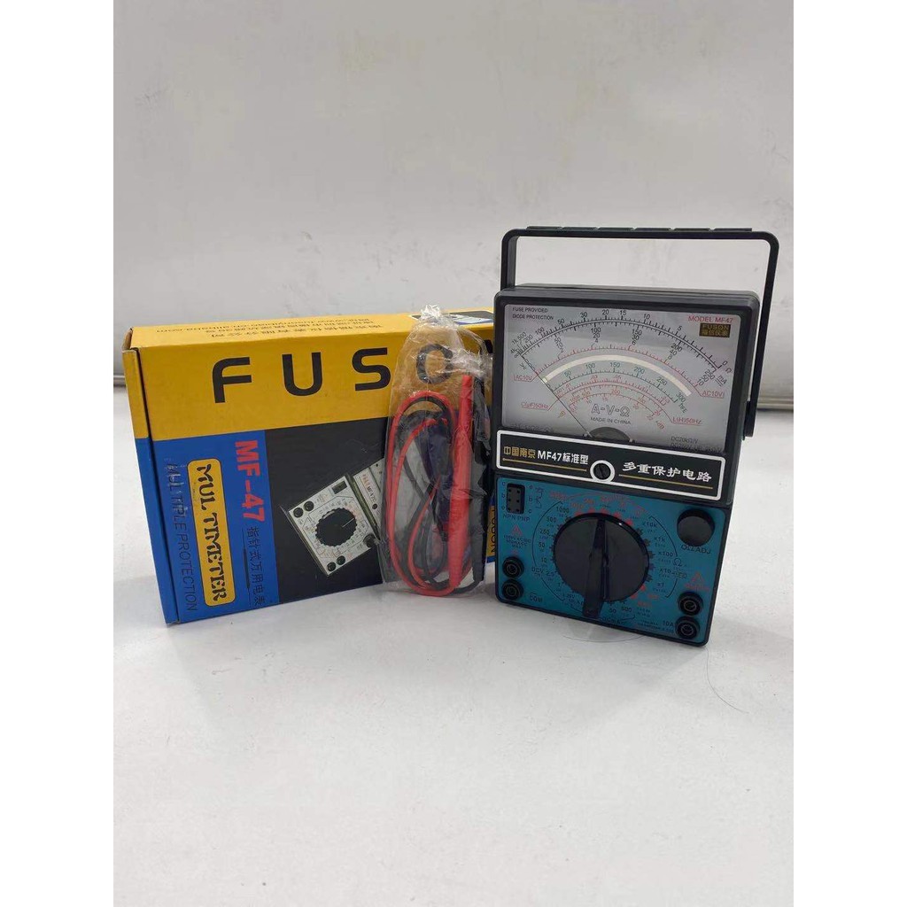 MF47 Standard Handheld Portable Pointer Multimeter Voltmeter Ammeter ...