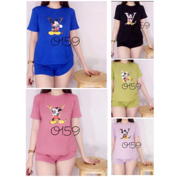 LV MICKEY TERNO SHORT (FREESIZE) | Shopee Philippines