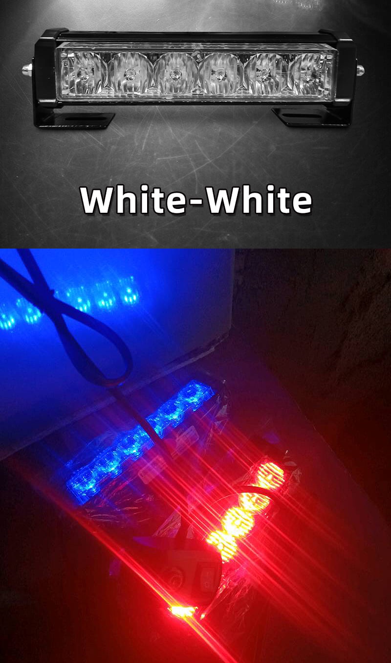ACEbiker 2pcs 6LED Lights White-White/Red-Blue Blinker Steady And ...
