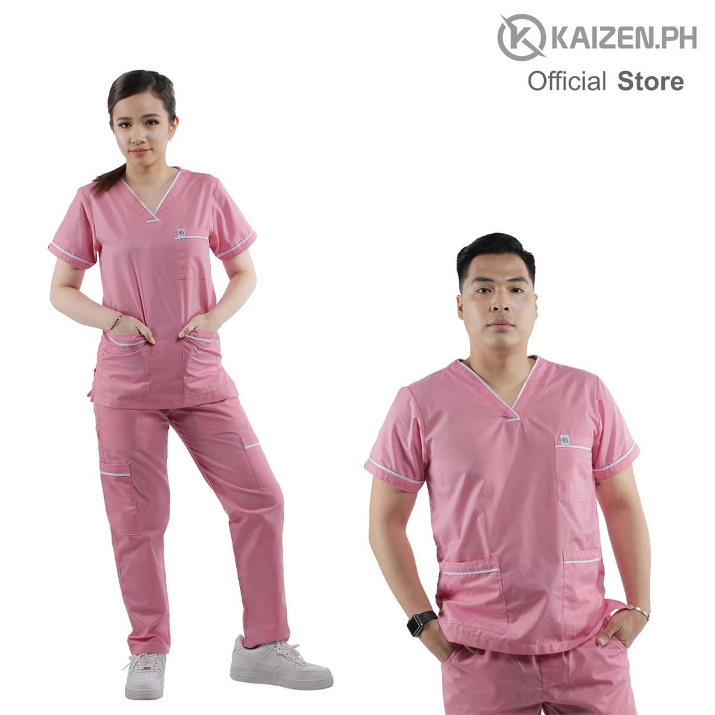 KAIZEN.PH Scrubs Suit 1st Gen KSS-32 Korean Inspired Two-Tone Piping ...
