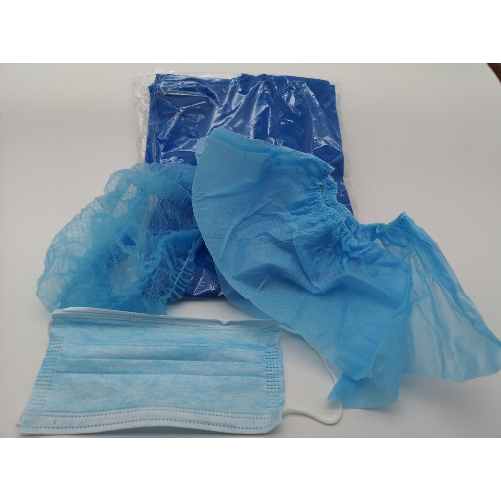 ppe Isolation sets disposable set includes isolation gown, head cap ...