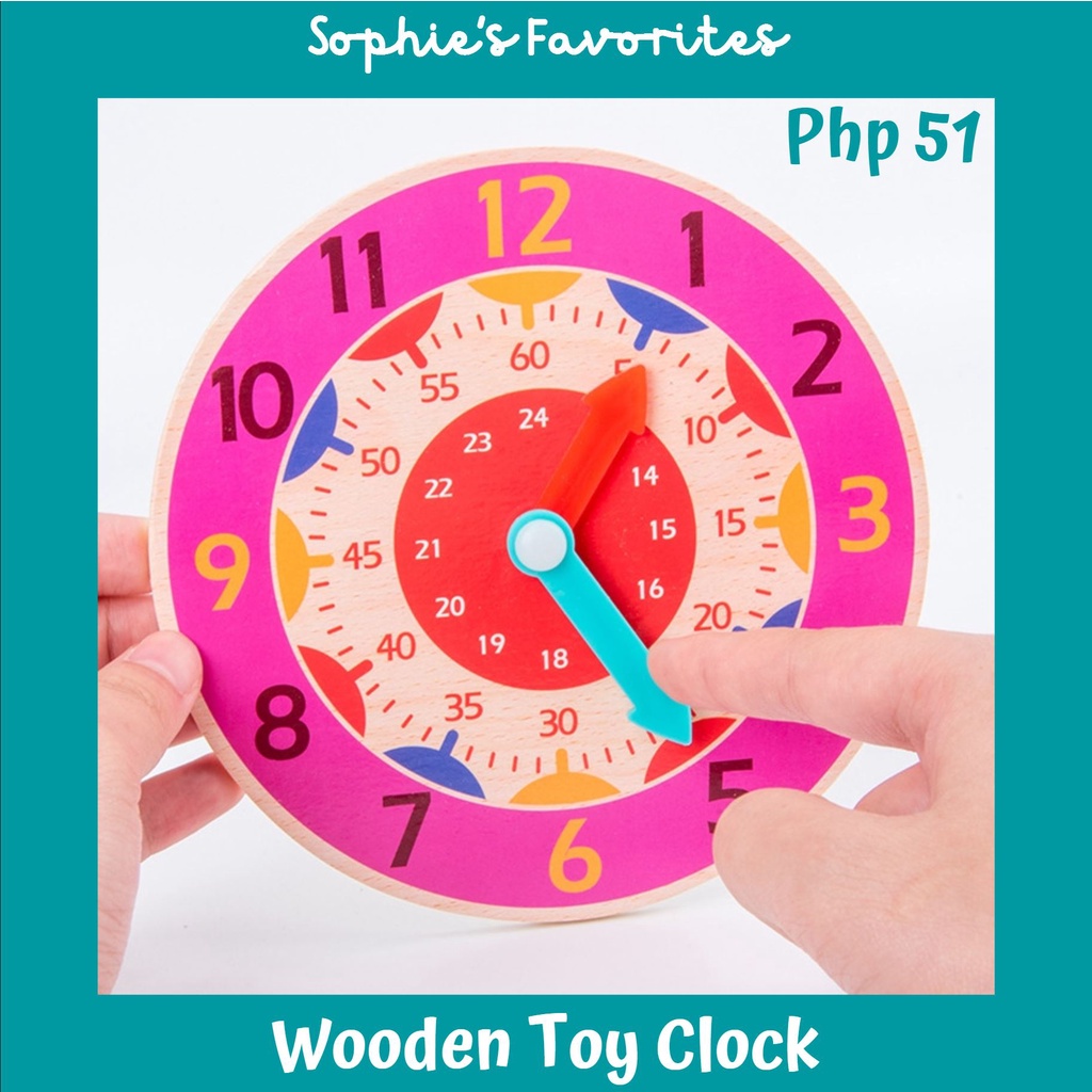 Clock for kids Wooden Toy Clock for kids Montessori Manipulative Early ...