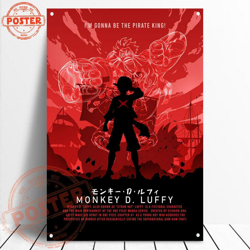 Monkey D Luffy ONE PIECE Metal Poster Tv Shows Movie Game Anime Tin ...