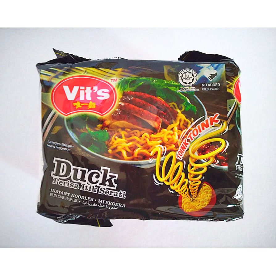 Vit's Instant Noodles Duck, 5 Spices Flavour (Mi Segera 78g x 5 Packets ...