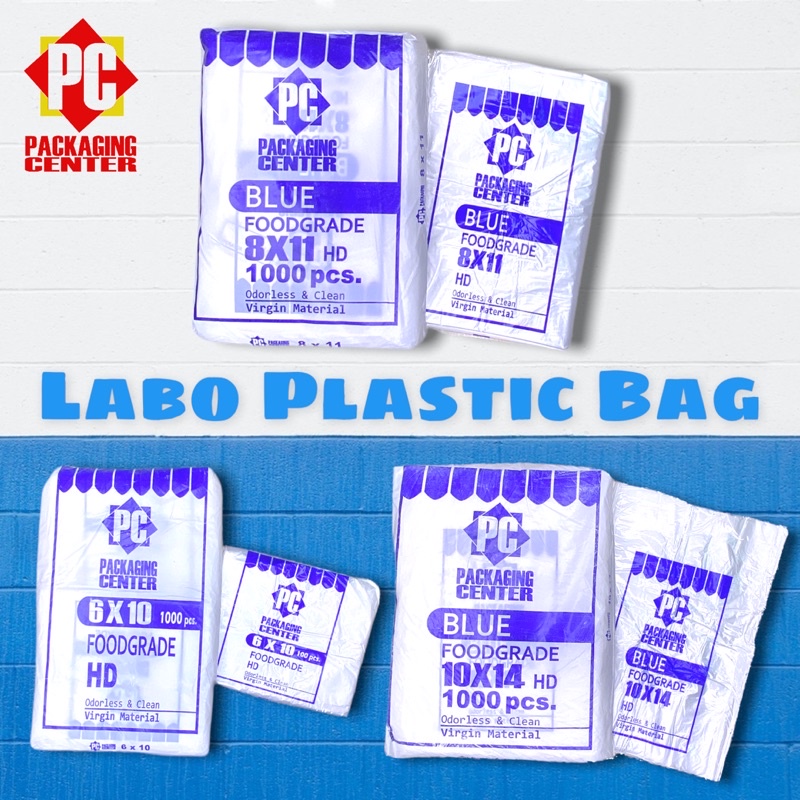 6x10 | 8x11 | 10x14 PC Blue Labo Plastic Bag [approx 100pcs] per pack ...