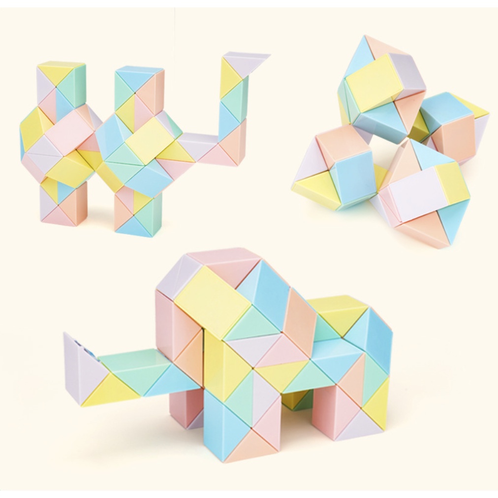 Macaron Colour Magic Ruler Animal Twist Educational Learning Rubic Cube ...