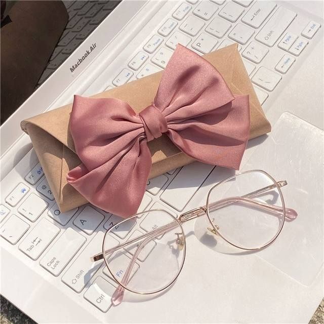 Cute glasses case girl bow glasses case portable anti-pressure myopia ...