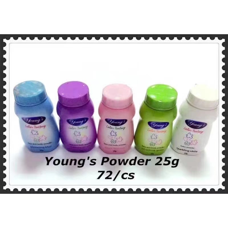 YOUNG'S POWDER , FACE & BODY POWDER,TALCUM POWDER, 1PACK(6PCS) | Shopee ...