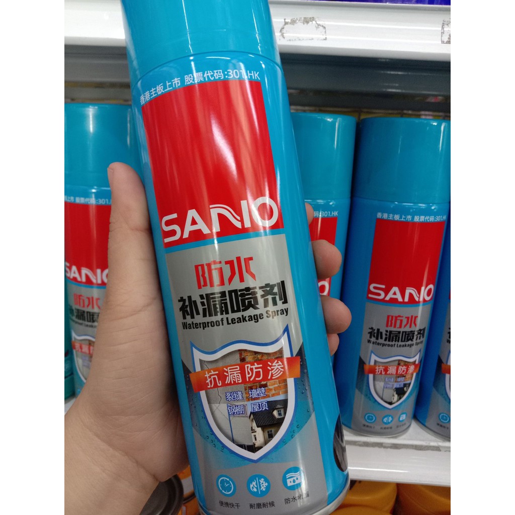 SANO WATERPROOF LEAKAGE SPRAY 450ML WHITE AND BLACK | Shopee Philippines