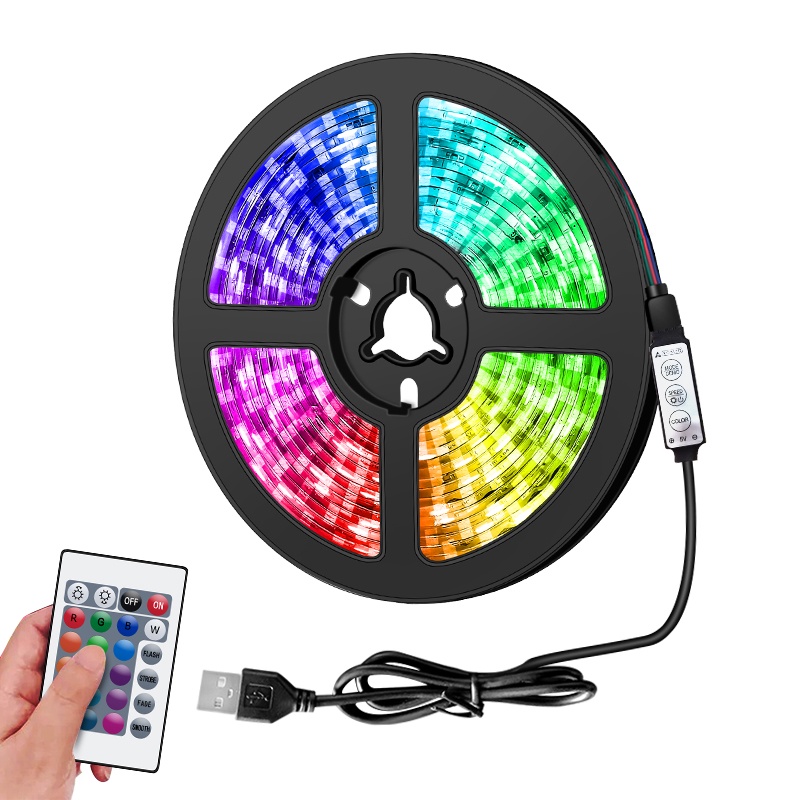 LED Strip Lights 2M 3M 5M 10M 15M 5050 USB Infrared Control RGB SMD ...