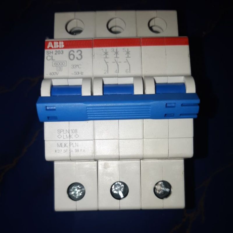 New Mcb ABB 10A,16A,20A,25A,35A,50A,63A 3phase PLN | Shopee Philippines