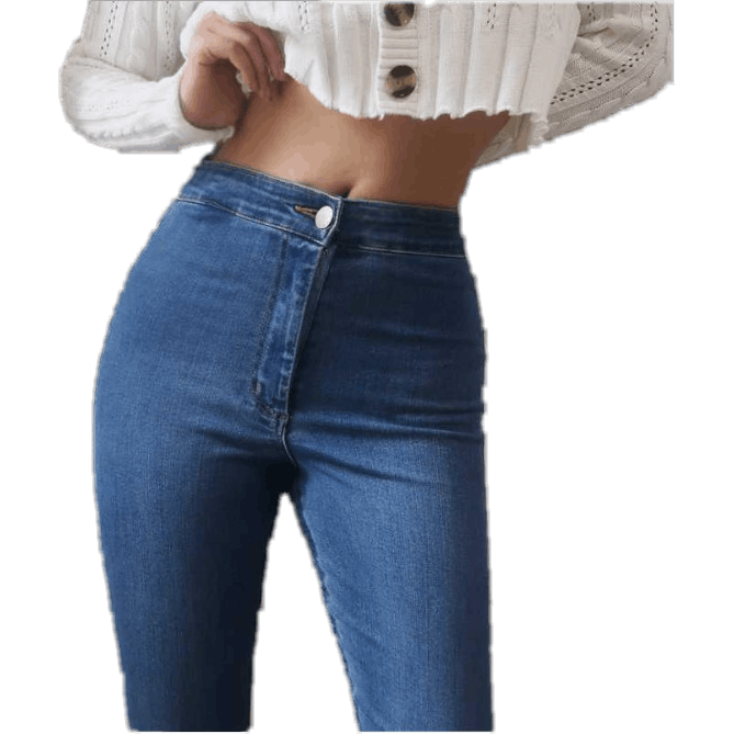 High Waist Jeans For Women Rosh Jeans Fashion Fitted Pants High Quality Korea Stretchable Bottom