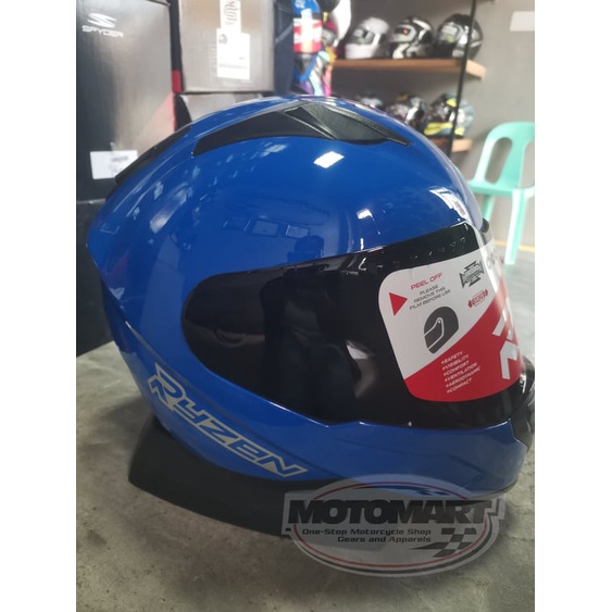 RYZEN HELMET ZX650 MONO (GLOSS BLUE) | Shopee Philippines