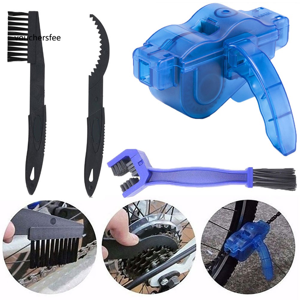 3/4Pcs MTB Bike Chain Cleaner Brushes Portable Mountain Cycling ...