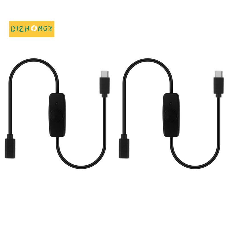 2X Power Switch USB Type C with Indicator Light Male to Female USB-C ...
