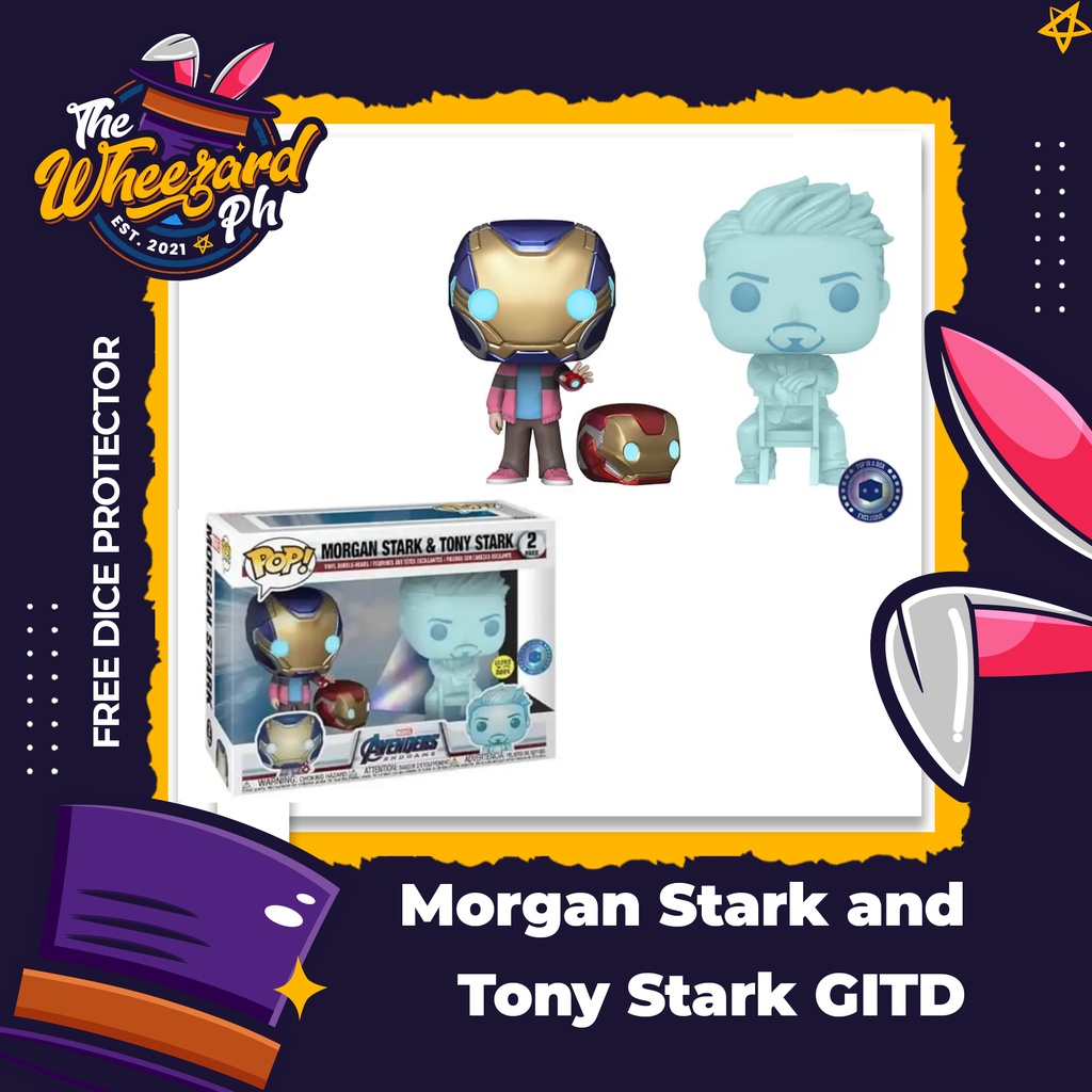 Funko Pop! Marvel: Avengers Endgame - Morgan Stark and Tony Stark GITD ...