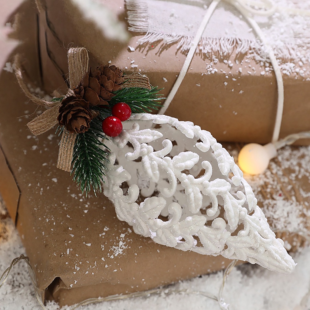 2pcs White Conch Crafts Christmas Tree Decorations Pendant Ornaments ...