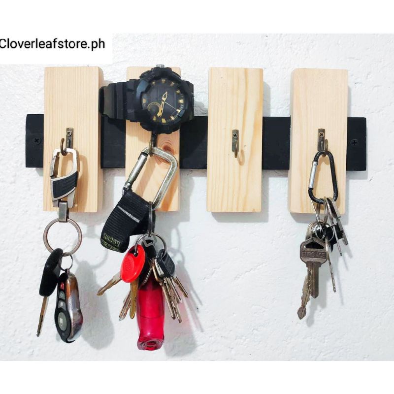 Wall Mounted key holder ( 4 hooks ) | Shopee Philippines
