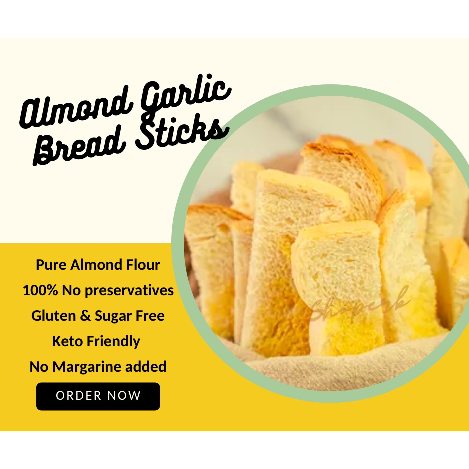 Garlic Almond Bread Sticks | GLUTEN & SUGAR FREE | KETO FRIENDLY ...