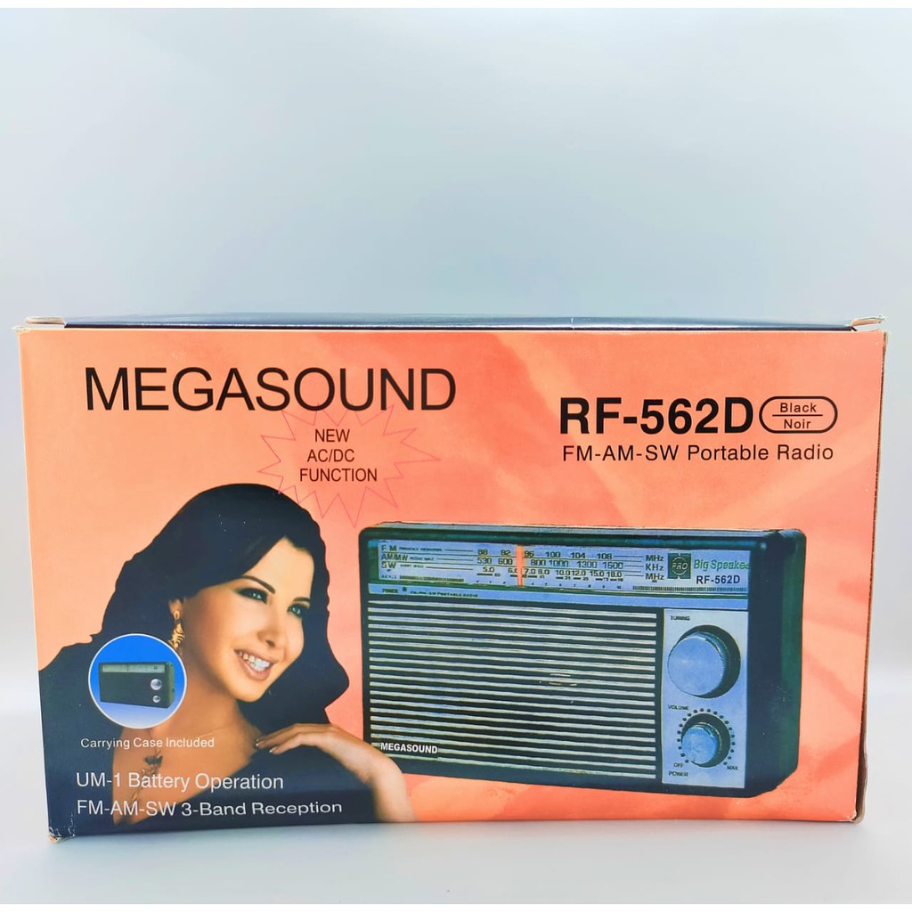 MEGASOUND AM/FM/SW 3 BAND Radio AC/DC FUNCTION with carrying case (RF-562D) | Shopee Philippines