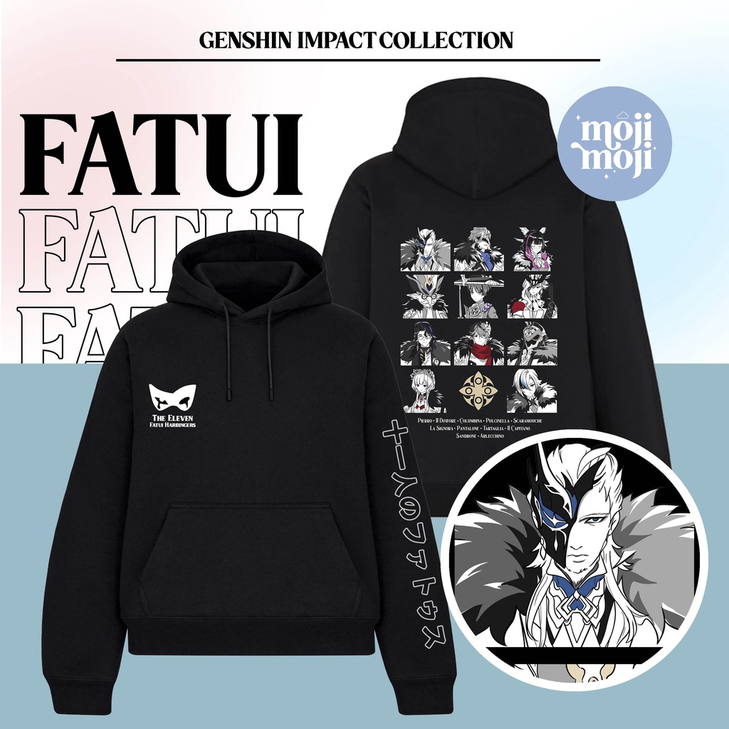 GENSHIN IMPACT - FATUI Hoodie/Shirt in Black/White | Shopee Philippines