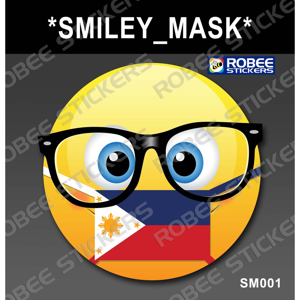 Facemask Sticker Smiley Philippine Flag Mask | Shopee Philippines