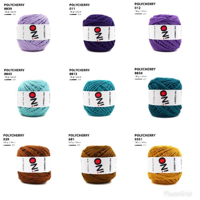 Polycherry knitting yarn third color code catalog (9 color codes ...