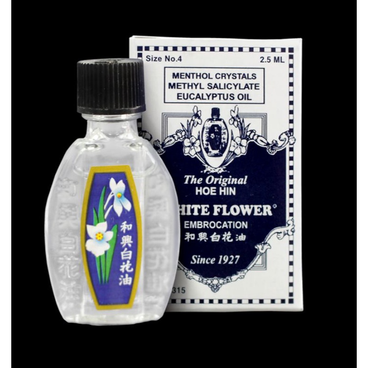 White flower 2.5ml (Methyl Salicylate, Menthol, Eucalyptus) | Shopee ...