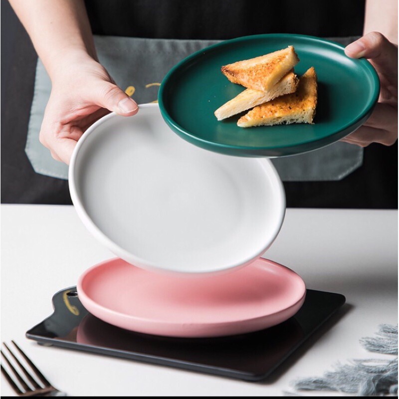 Nordic Round Ceramic Plate | Shopee Philippines