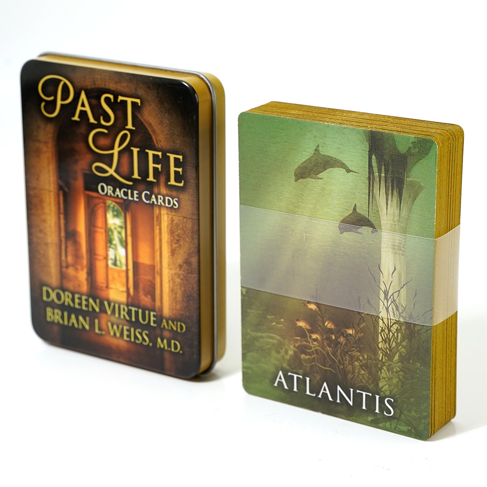 Past life Oracle Tarot Deck Tarot Card in a Metal Box Gilded Edge For ...