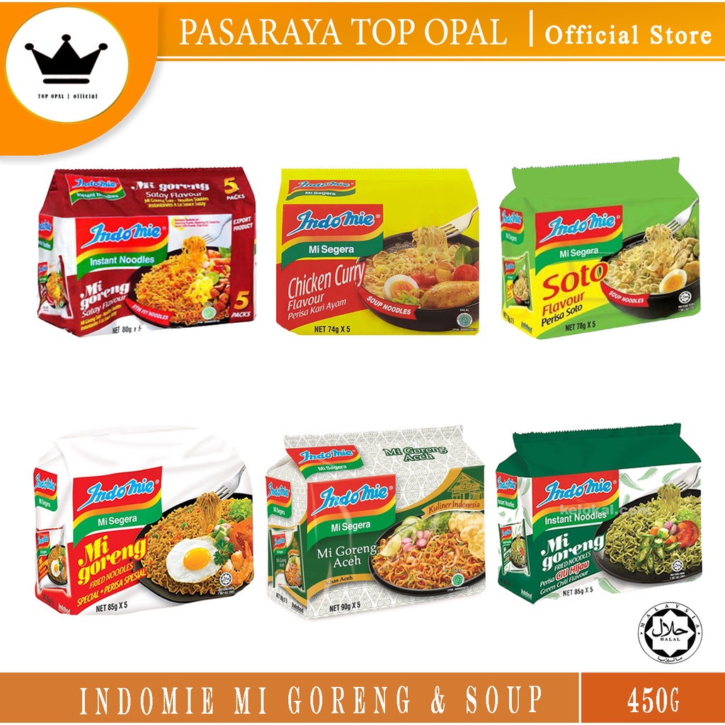 INDOMIE MI GORENG & SOUP 5 PACKS [HALAL] | Shopee Philippines