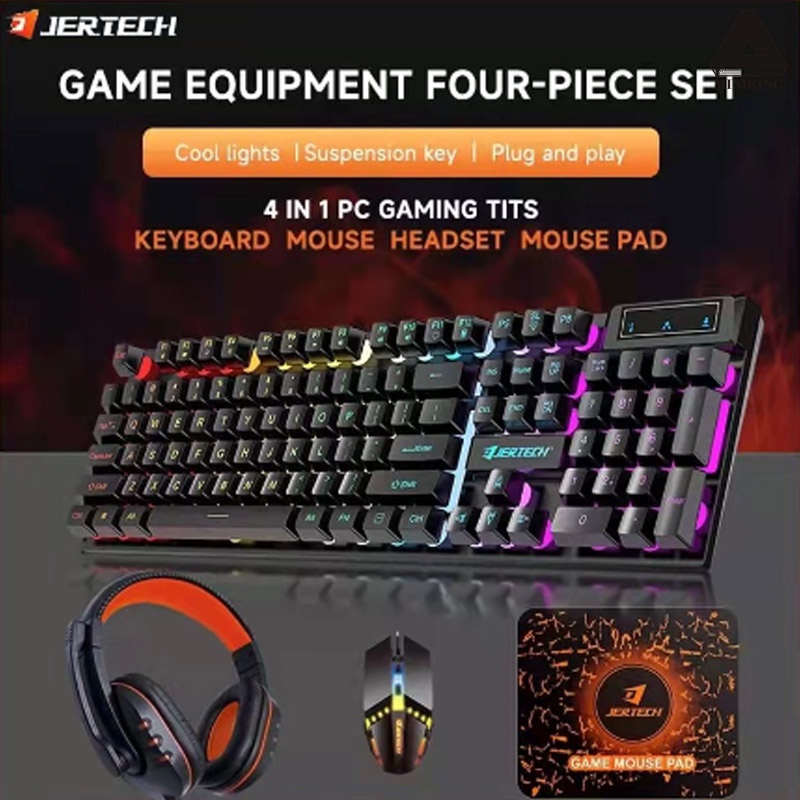 4 in 1 Keyboard and Mouse Headset Combo Pack for Game Equipment PC Set ...