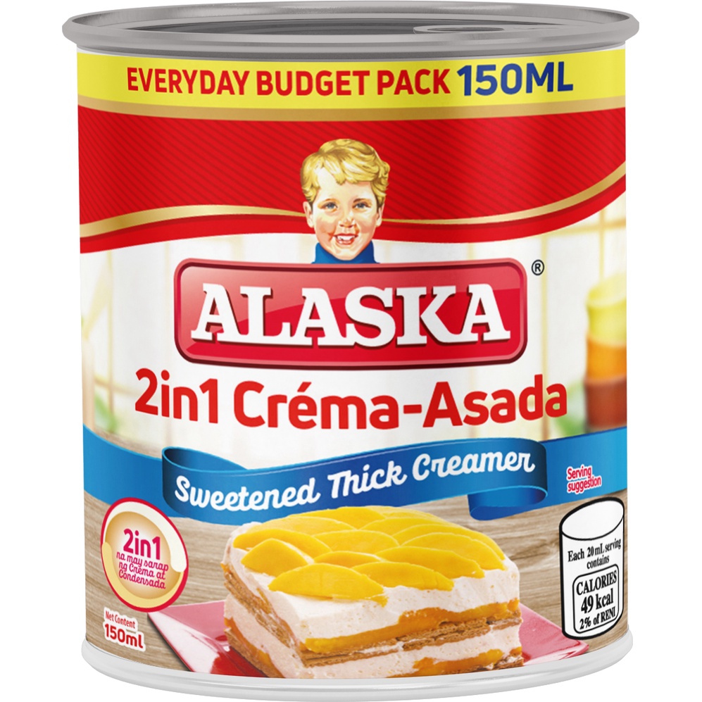 Alaska Crema-Asada 2-in-1 Sweetened Thick Creamer 150ml | Shopee ...