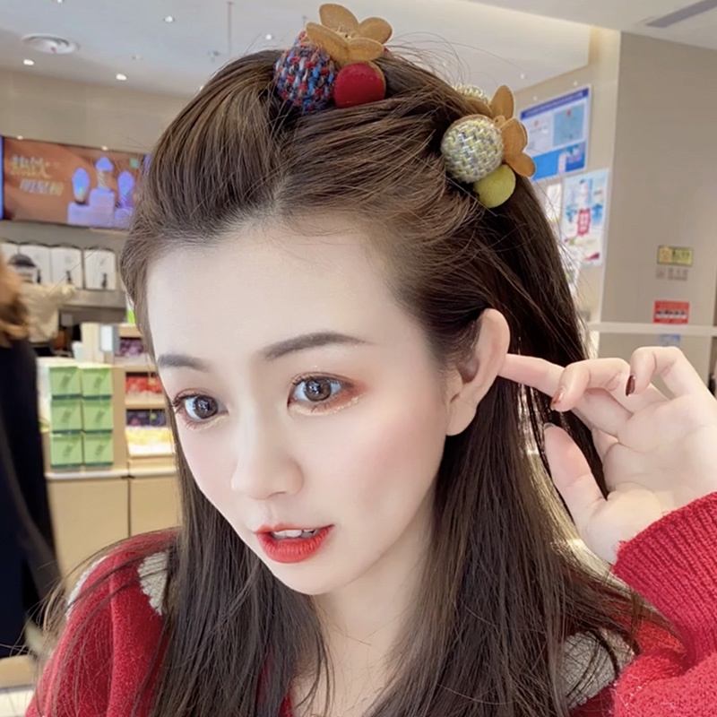 High Skull Top Trumpet Hit Color Cherry Ball Hairpin Top Clip Fixed ...