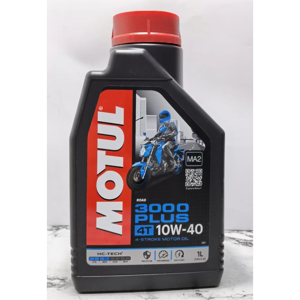 Motul 3000 PLUS 10W40 4T HC - TECH MOTOR Oil (1Liter) | Shopee Philippines
