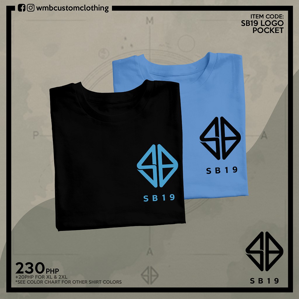 SB19 Shirt (SB19 LOGO POCKET) by WMB Clothing | Shopee Philippines