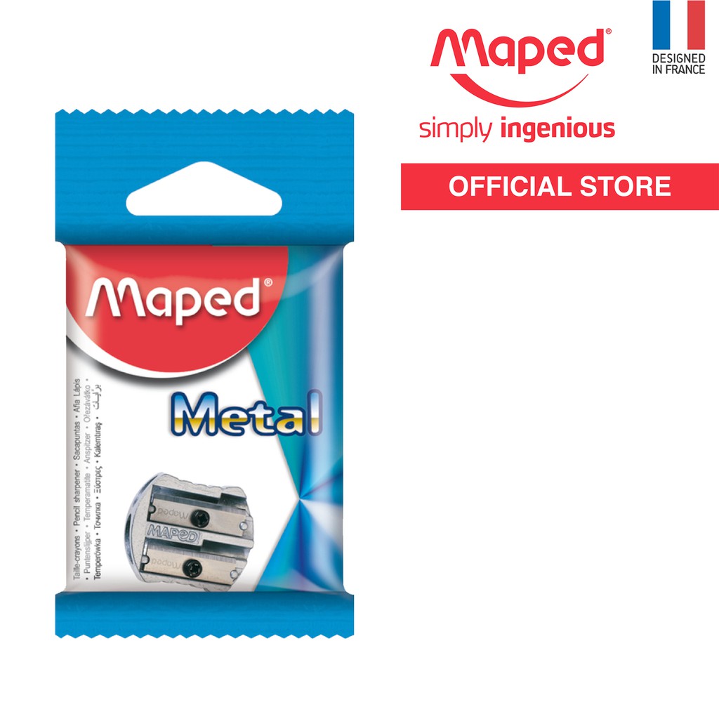 MAPED Classic Pencil Sharpener Silver 2-Holes (006700) | Shopee Philippines