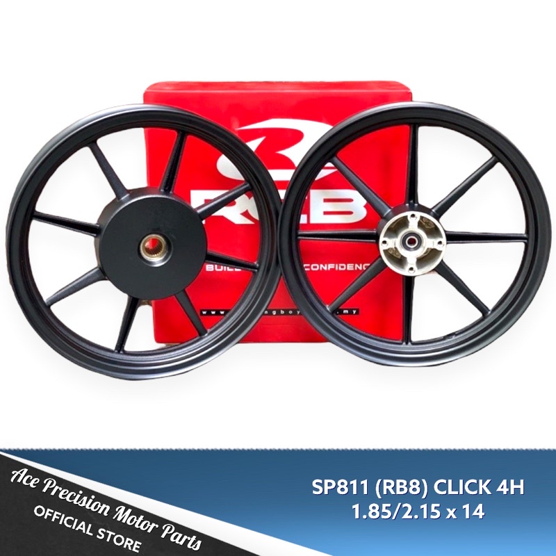 RCB MAGS SP811 [RB8] CLICK125 1.85/2.15 X 14 4Holes | Shopee Philippines