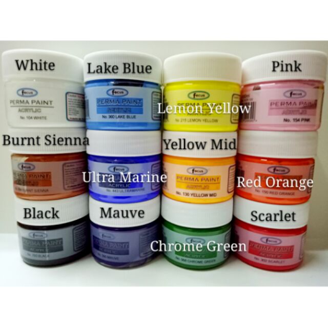 Acrylic paint/Perma paint 100ml [Focus] | Shopee Philippines