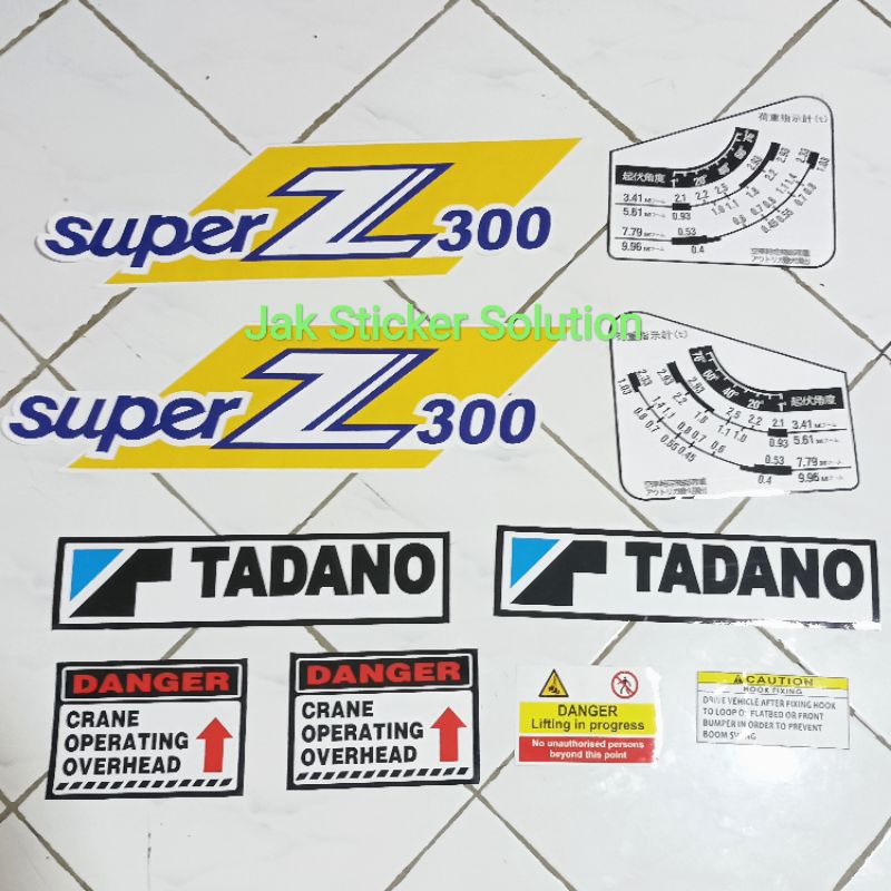 Tadano Super Z 300 Truck Crane Sticker Heavy Equipment Decal | Shopee ...