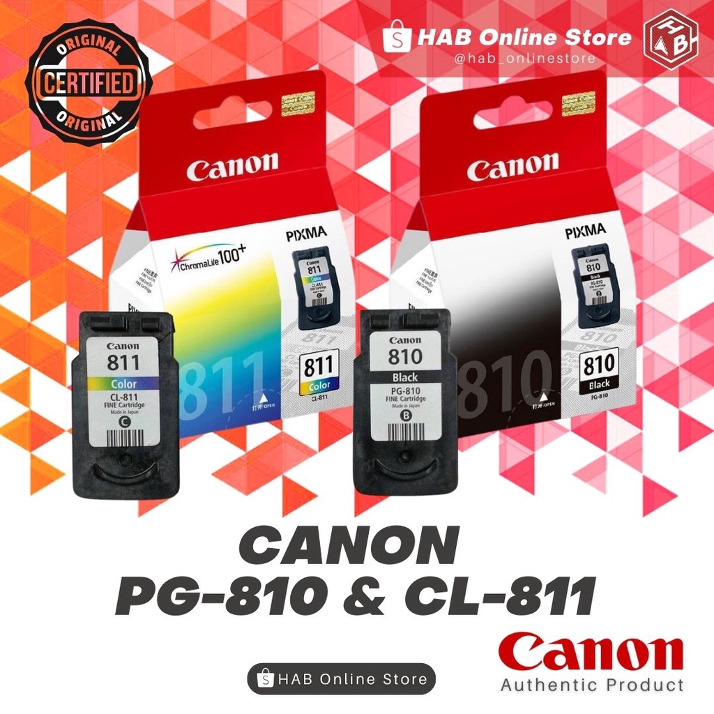 Canon PG-810 and CL-811 Ink Cartridge for MP237 IP2770 PG810 CL811 810 ...