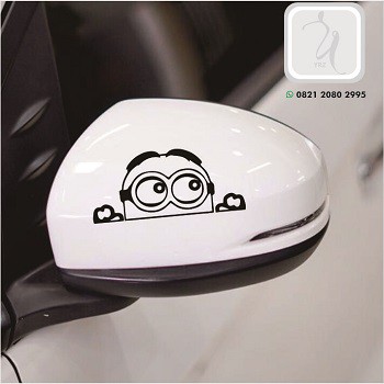 Minion OUTLINE CAR CUTTING STICKER TOP CUTE CAR MIRROR BODY GLASS ...