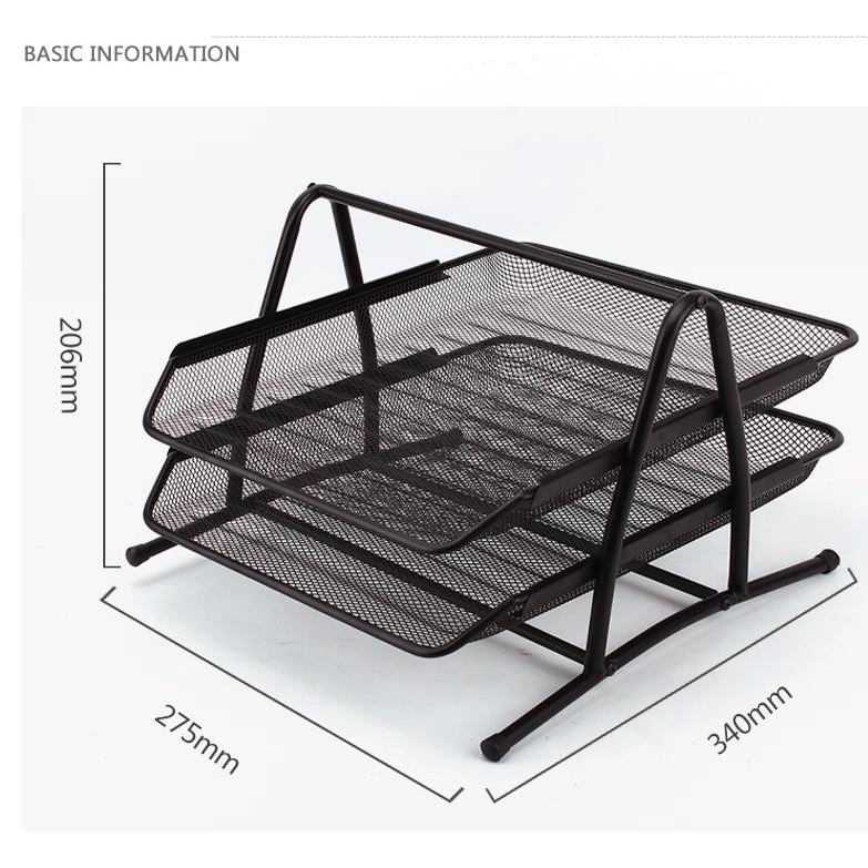 Office supplies desk tray/wire mesh 4-layer file tray/basket rack multi ...