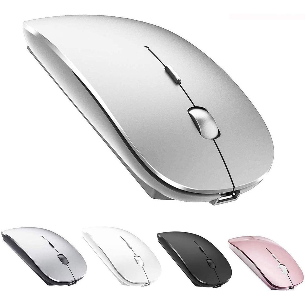 Ultra-Thin Silent Wireless Mouse Bluetooth Mouse 2.4GHz Wireless ...